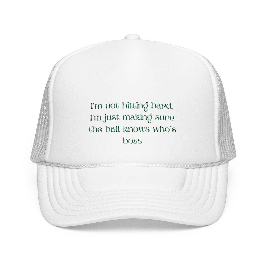Embroidered Tennis Boss Foam Trucker Hat, Women's Girly Baseball Cap ...
