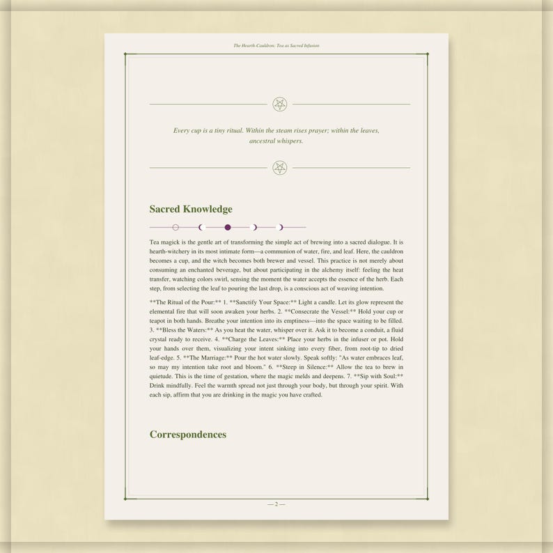The Hearth-cauldron | Tea Magick | Grimoire Pages, Printable Book of ...
