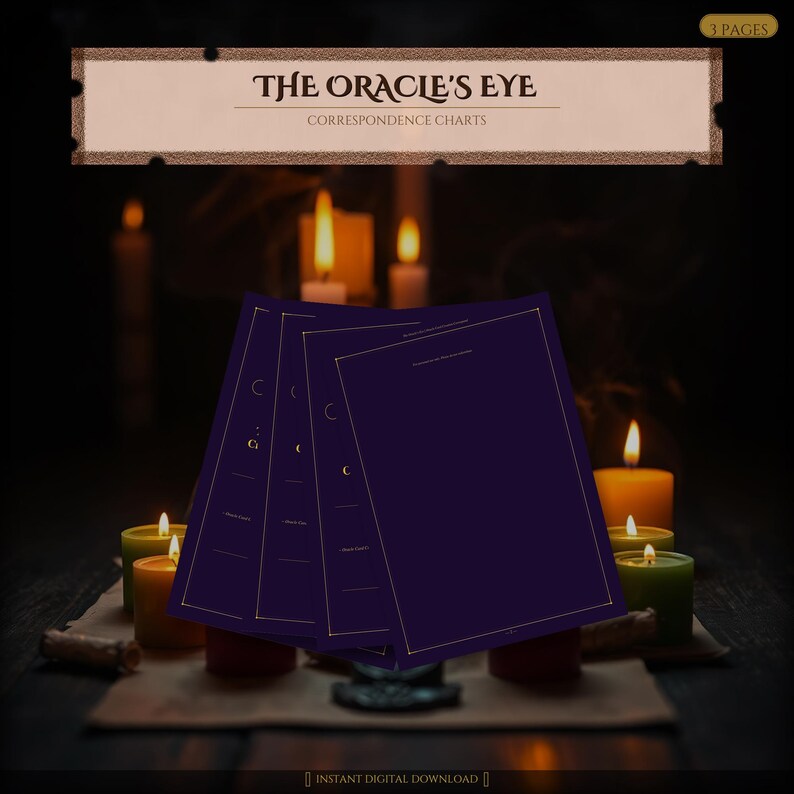The Oracle's Eye | Oracle Card | Printable Book of Shadows, 3 Pages ...