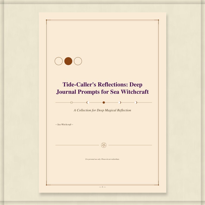 Salt & Wave | Printable Book of Shadows, 8 Pages (digital Download ...