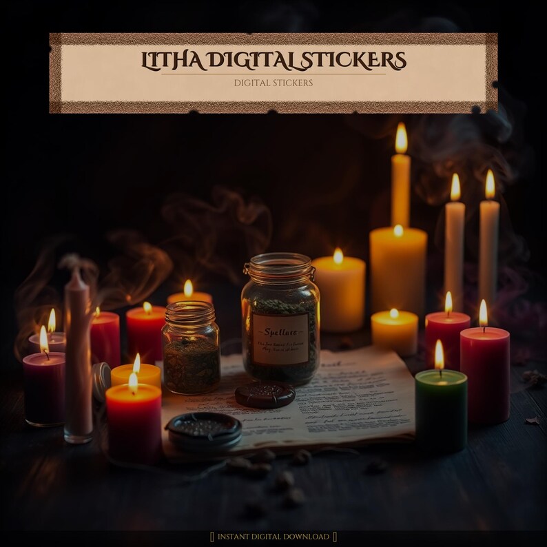 Litha Digital Stickers | Summer Solstice | Printable Book of Shadows ...