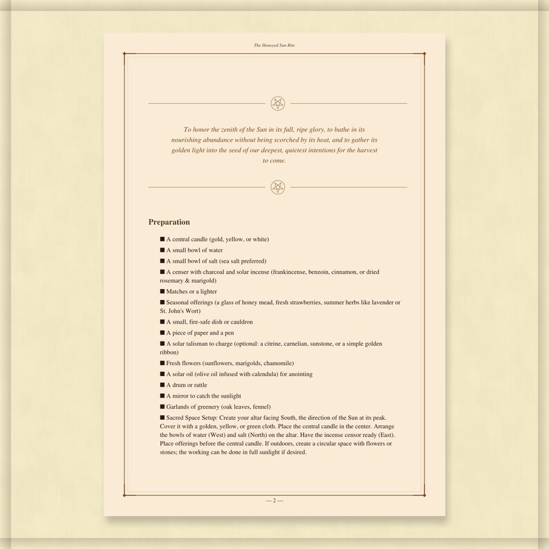 The Honeyed Sun Rite | Litha | Printable Book of Shadows, 6 Pages ...