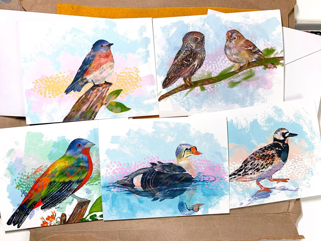 Migratory May Bird Cards - Horizontal Cards of Eastern Bluebird ...