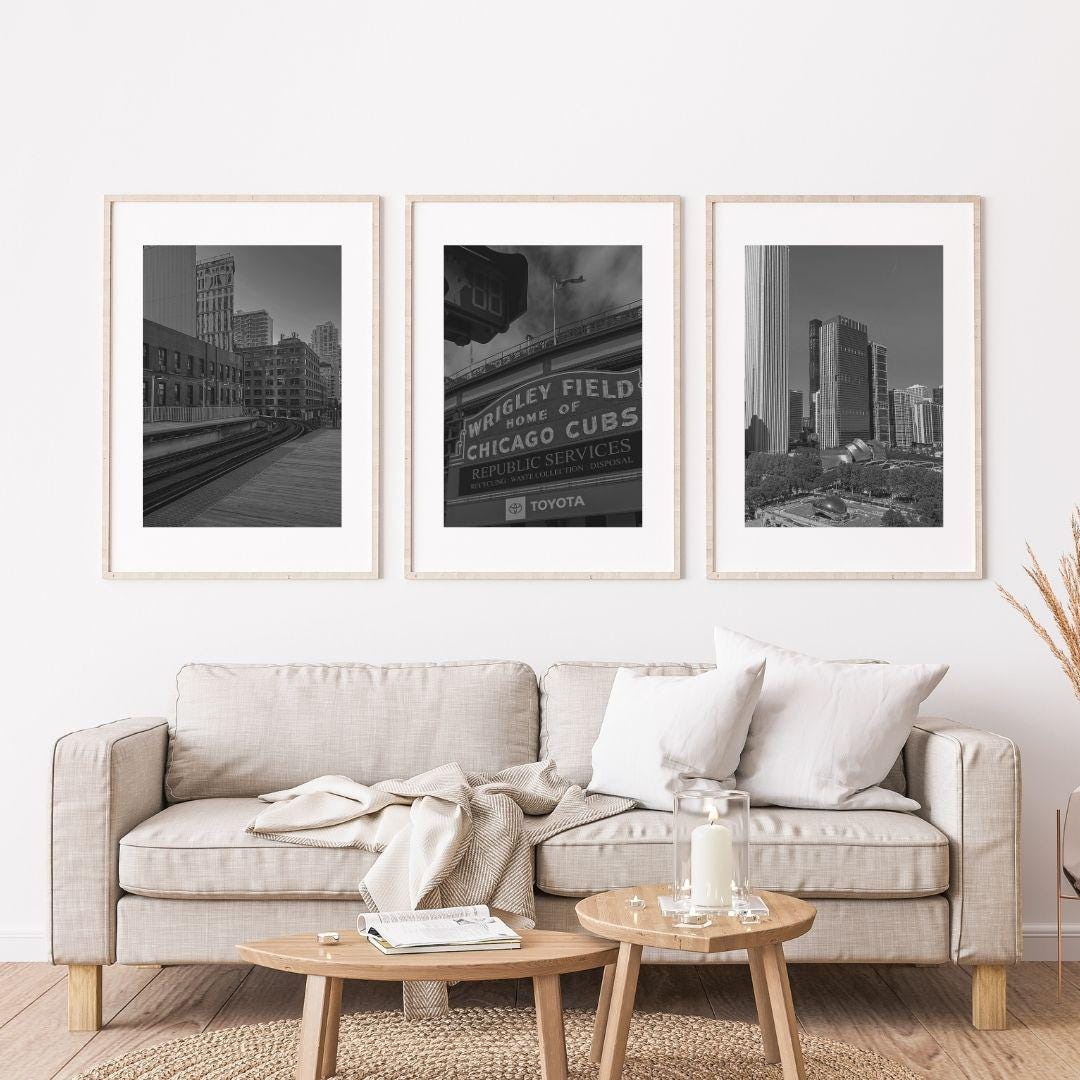 Chicago Wall Art Set of 6, Chicago Prints. Instant Download. Gallery ...