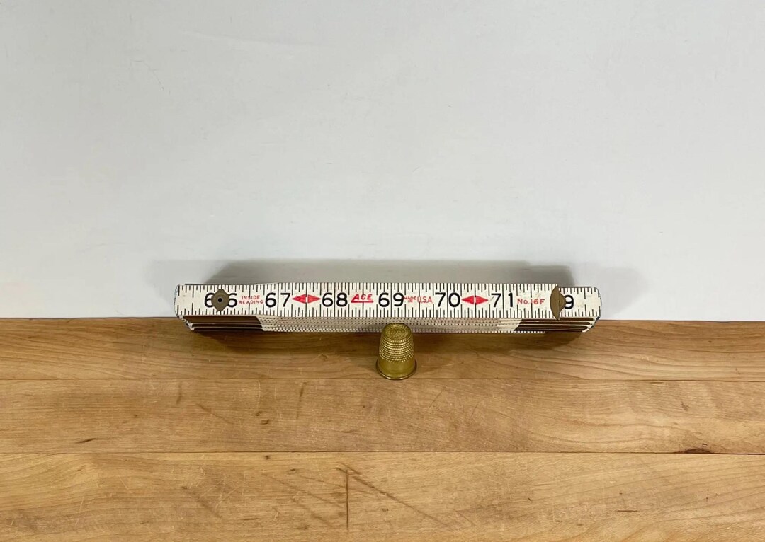 Ace Wood Zig Zag Ruler, White With Blue Ends, 6 Foot Folding Ruler #16F ...