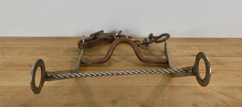 Animal Bit With Chain and Curb Strap, Horse Bit - Etsy