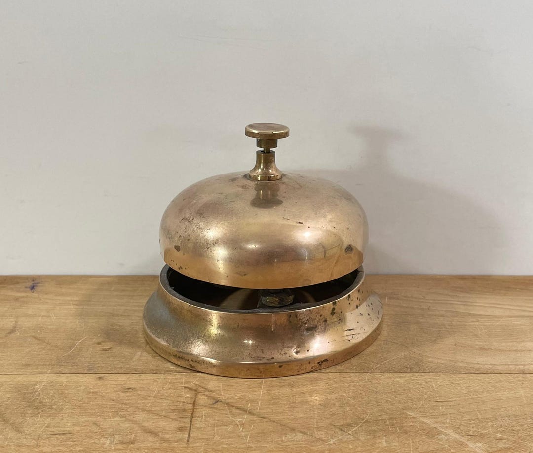 Brass Desk/counter Bell, Working Brass Bell With Brass Clapper - Etsy