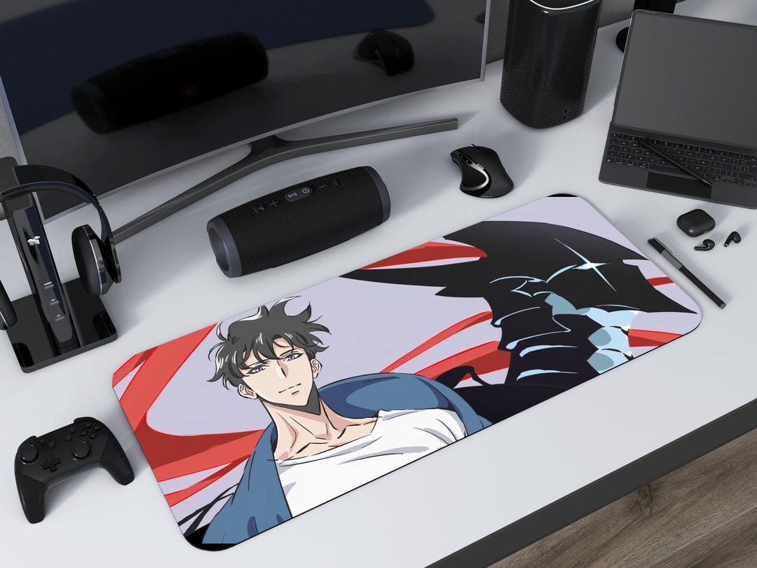 Solo Leveling Sung Jin-woo Vs Demon King Desk Mat - Epic Anime Gaming ...