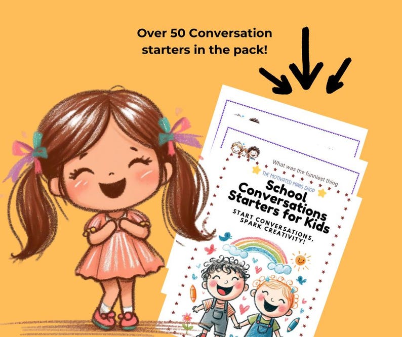 Fun School Conversation Starters for Kids: Printable Prompts (PDF) - Etsy