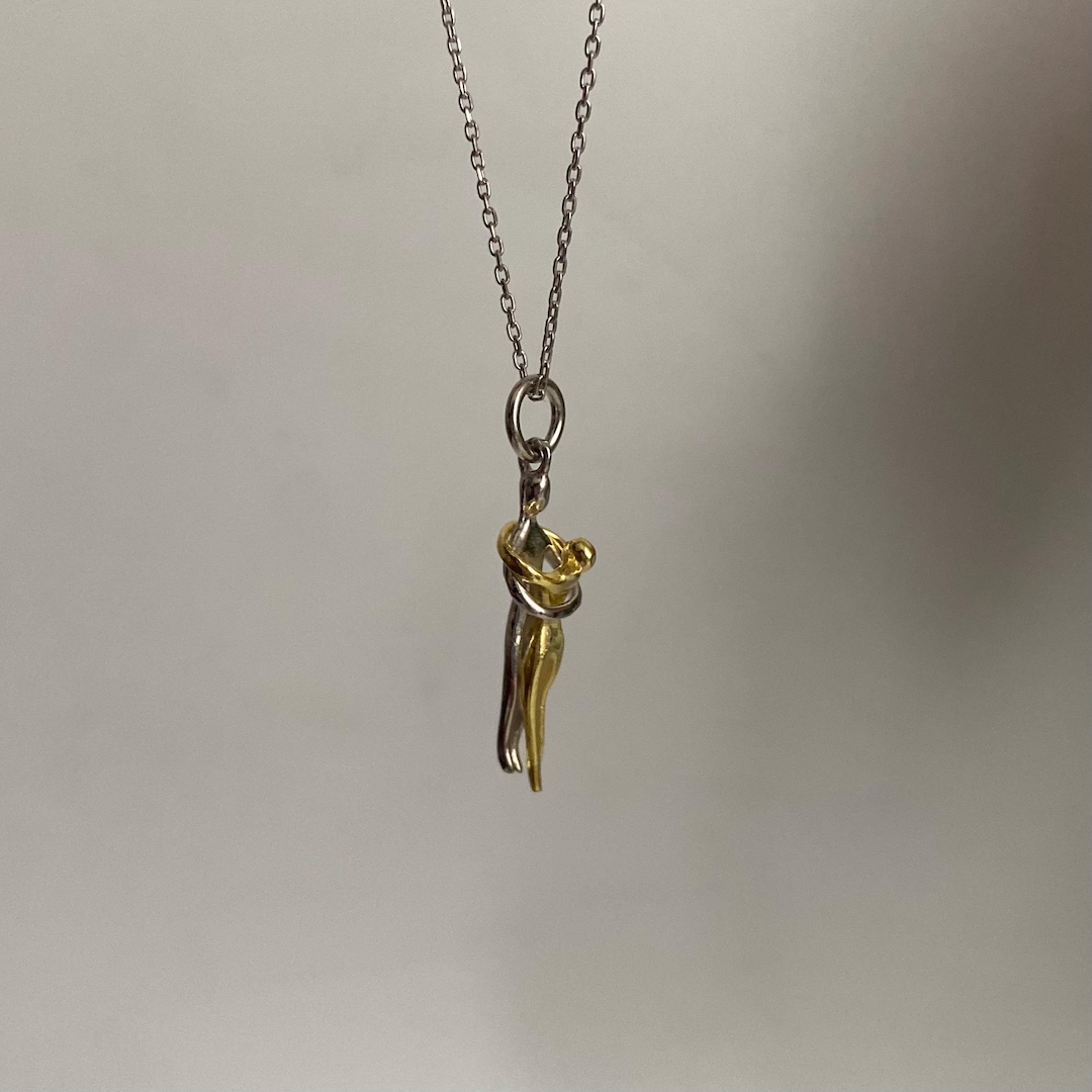 925k Eternal Hug Necklace – Hug Me Couple Pendant, Love Necklace Gift ...