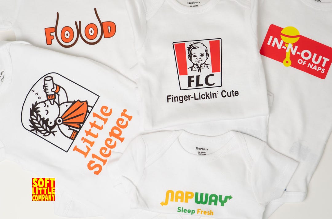 3-pack Fast Food Baby Onesie Set | Funny and Cute Bodysuits | Newborn ...
