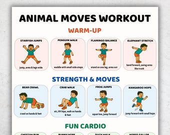 Calm Down & Stretch for Kids Printable – 16 Mindful Breathing Stretch ...