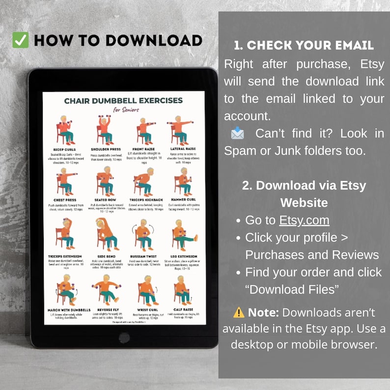 Chair Dumbbell Exercises for Seniors PDF – Seated Dumbbell Workout ...