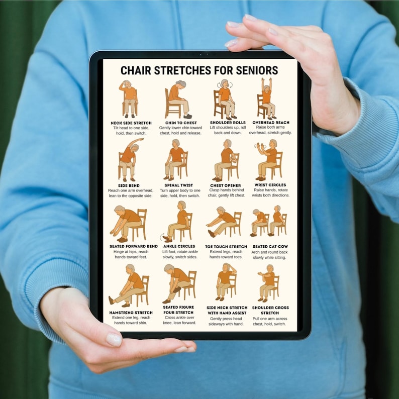 Chair Stretching Exercises for Seniors, Seated Stretch Routine ...