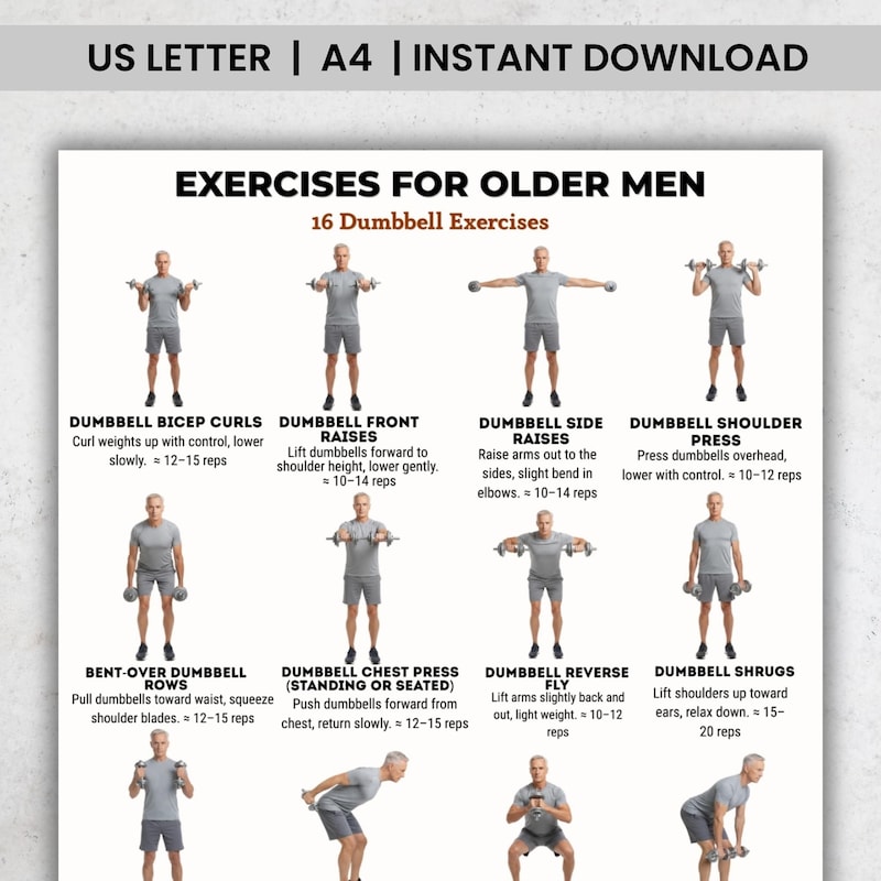 Dumbbell Workout for Men - Etsy