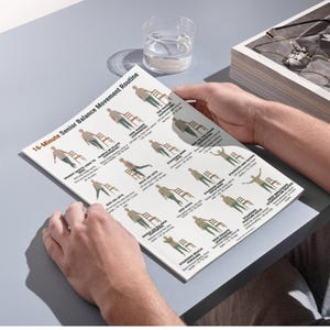 Senior Balance Exercise Poster, Standing Balance Routine for Seniors ...