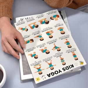 Kids Yoga Poster, Printable Yoga Poses for Children, 16 Easy Exercises ...