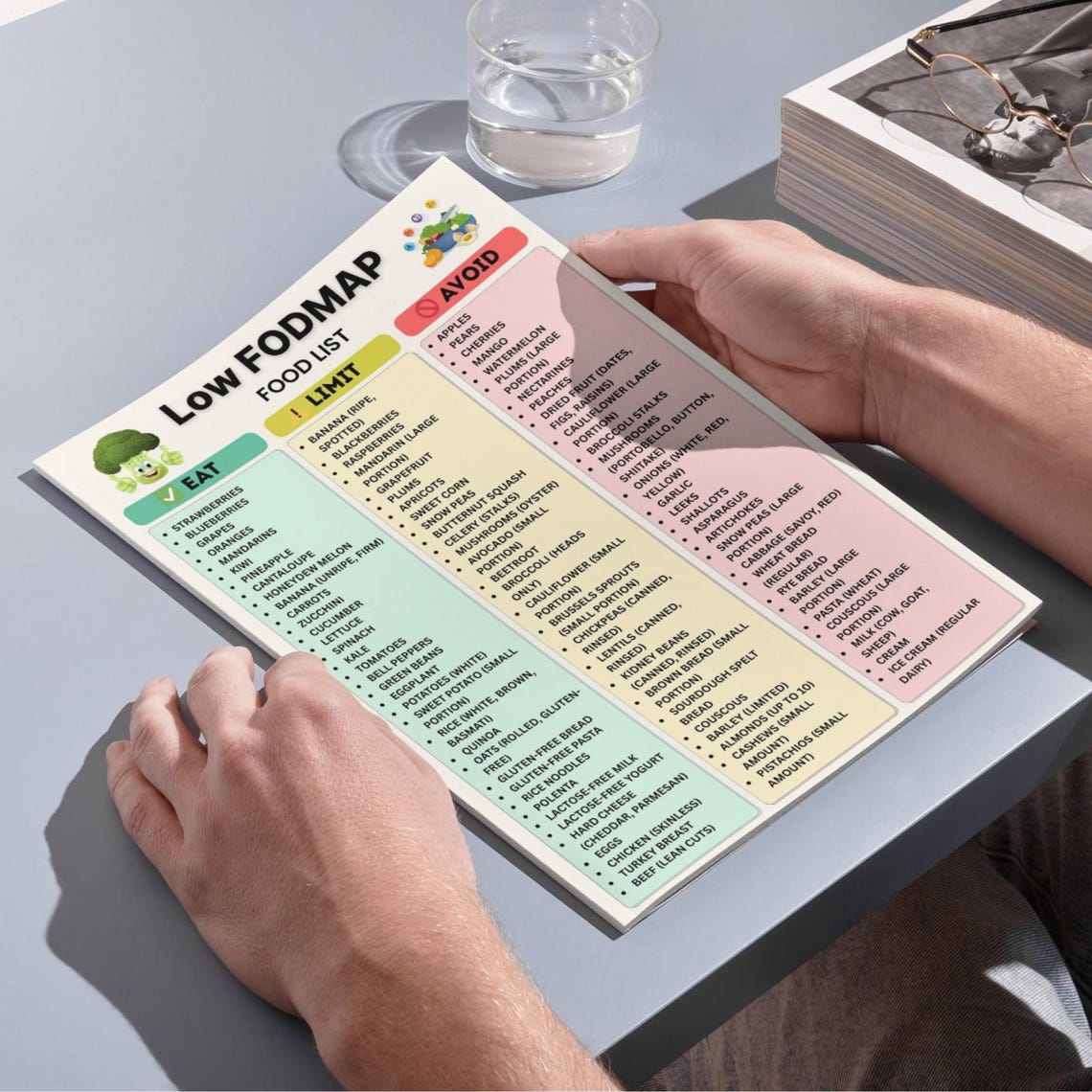Low FODMAP Food List Printable | FODMAP Diet Chart Low Medium High ...