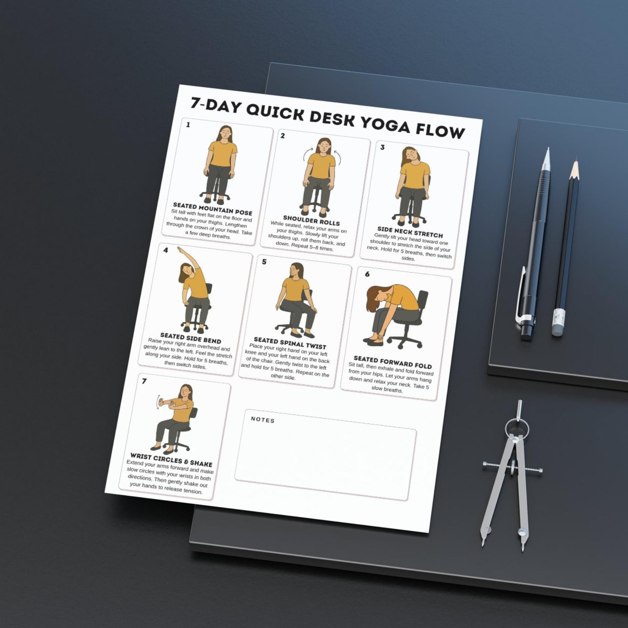 7‑day Quick Desk Yoga Flow PDF, Gentle Office Chair Exercises ...