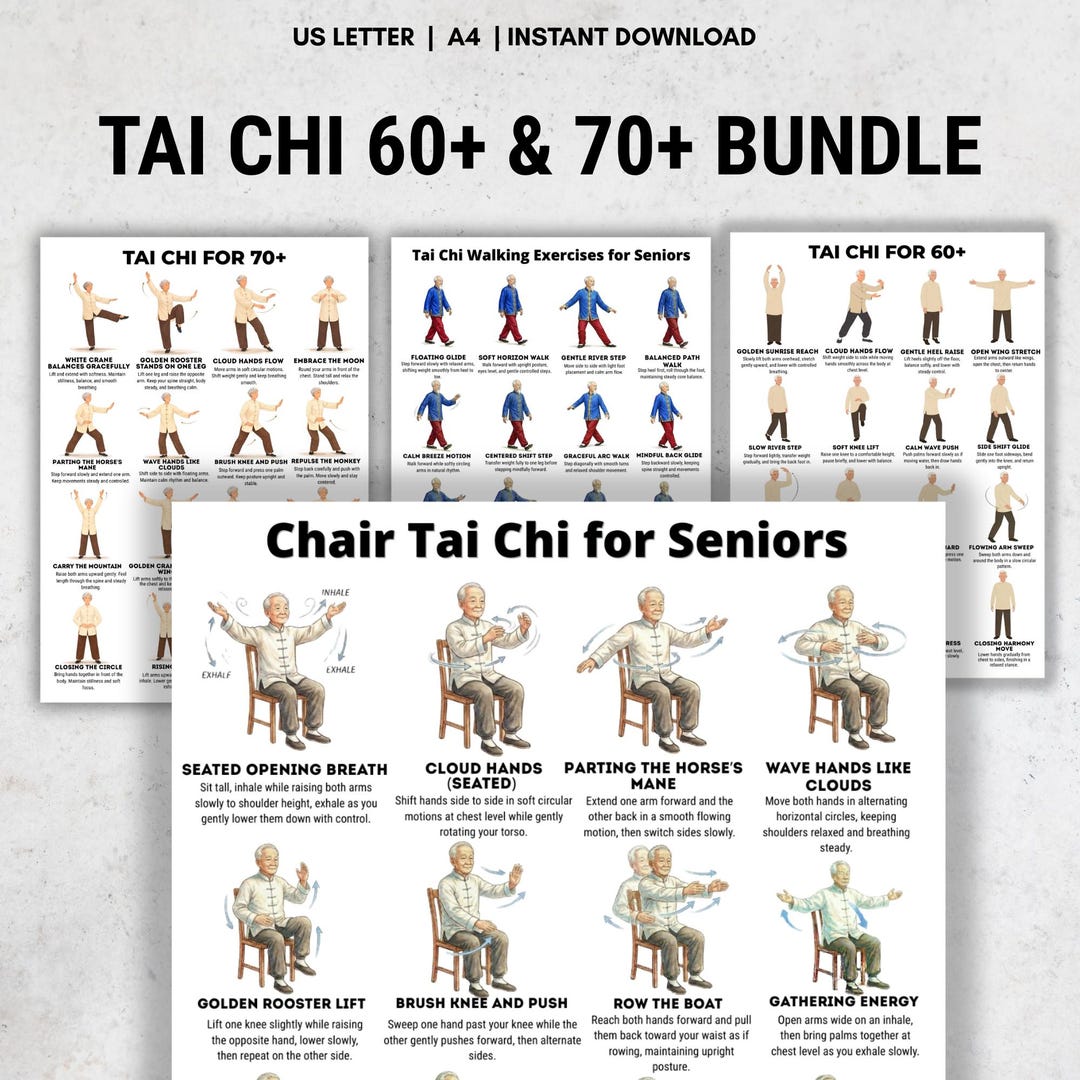 Ensemble de tai-chi pour plus de 60 ans et plus de 70 ans, PDF ...