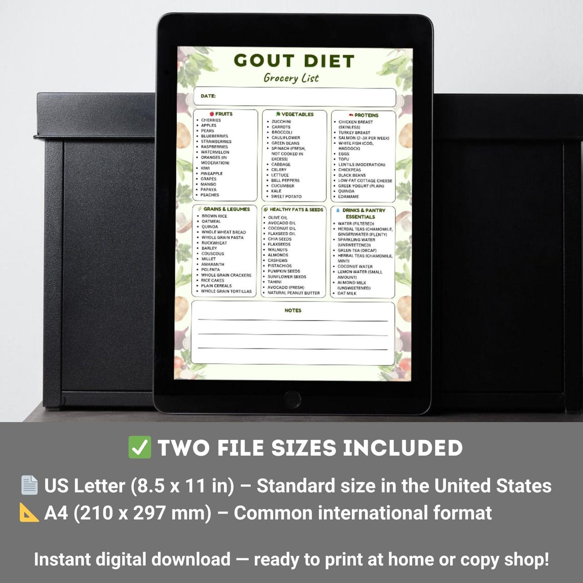 Gout Diet Food List | Low Purine Foods | Gout Diet Grocery List | Gout ...