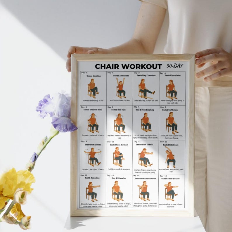 30 Day Chair Workout Plan | Seated Exercises for Seniors & Beginners ...