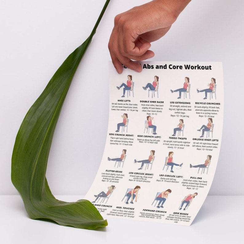 Chair Exercises for Abs and Core PDF – 16 Seated Workouts for Beginners ...