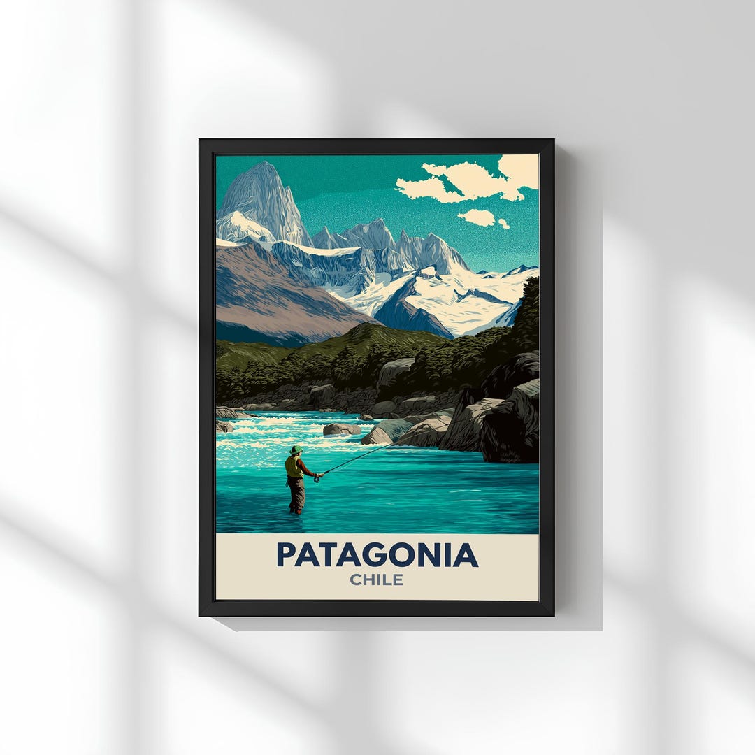 Patagonia Poster Chile Argentina Poster Patagonia Wall Art Patagonia ...