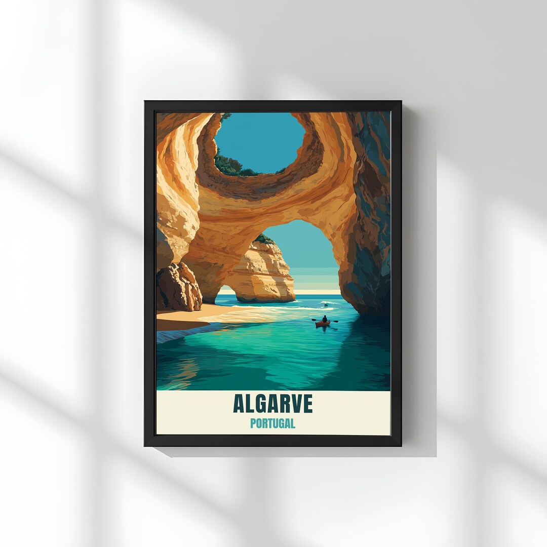 Algarve Portugal Poster, Algarve Portugal Wall Art Print, Algarve Sea ...