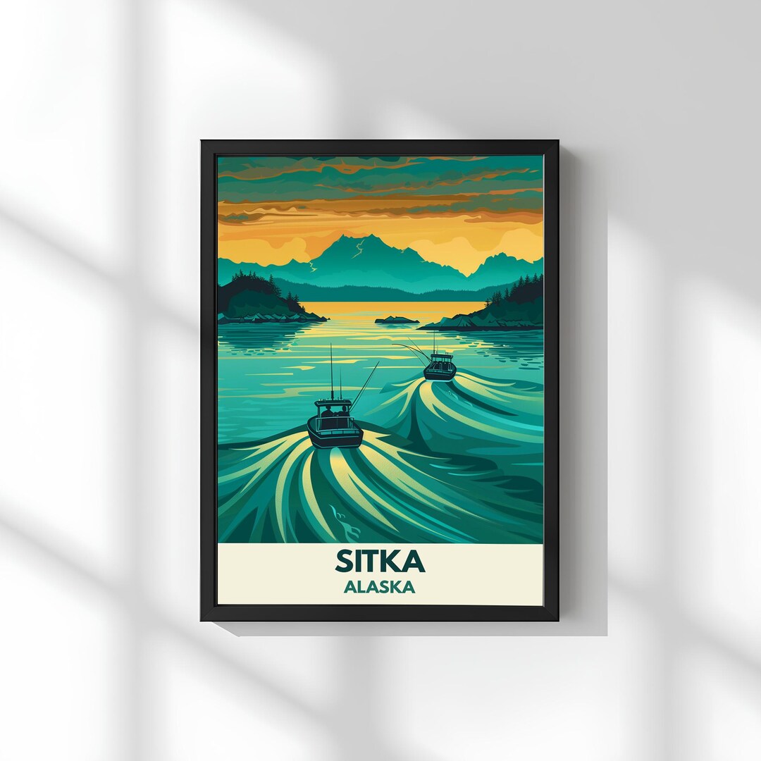 Sitka Poster Alaska Poster Sitka Alaska Wall Art Sitka Travel Print ...