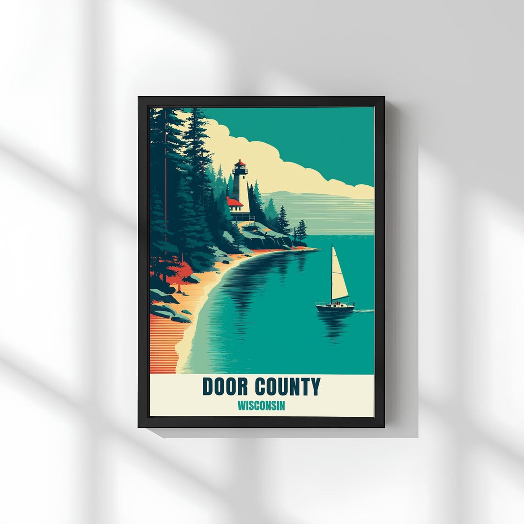 Door County Wisconsin Poster, Door County Wisconsin Wall Art Print ...