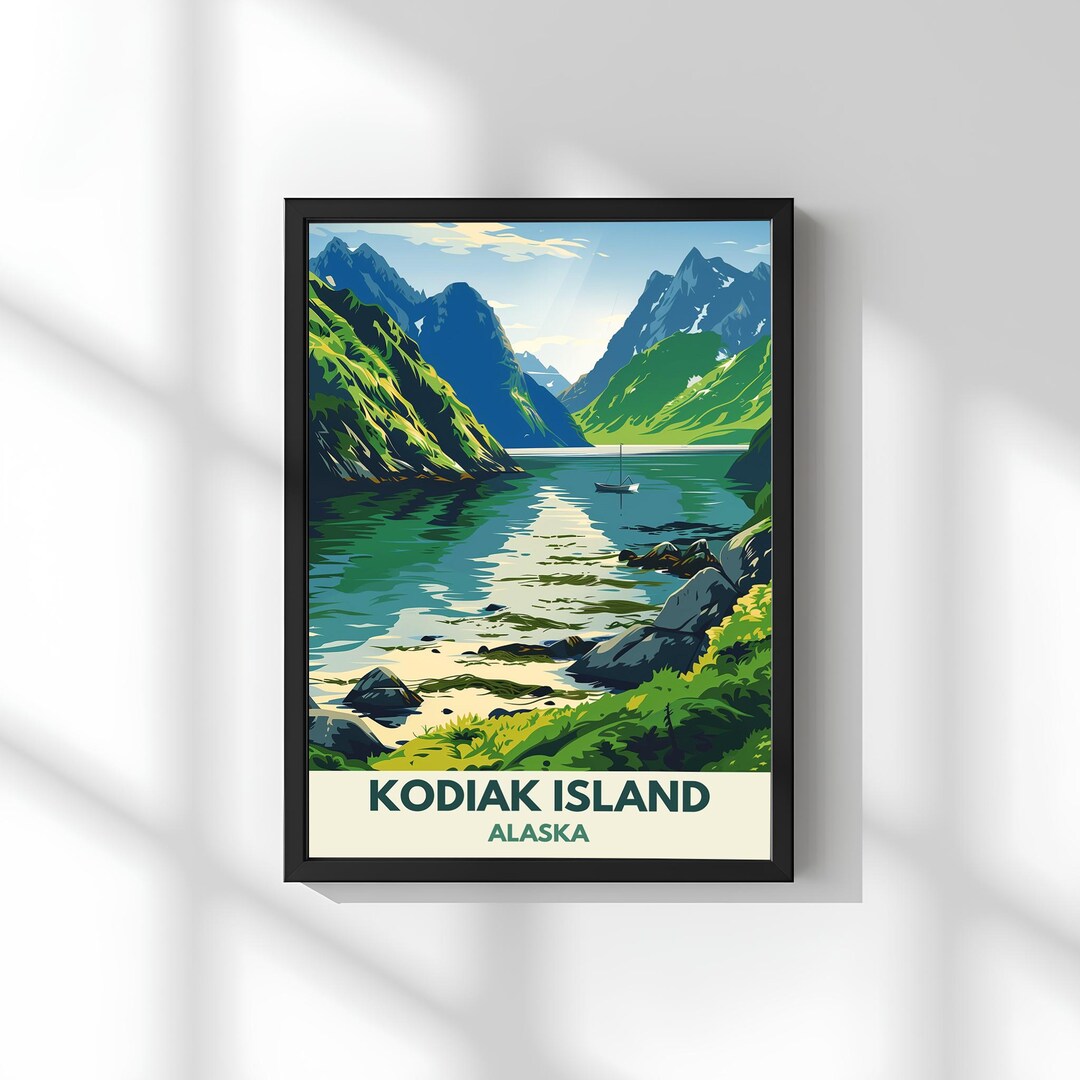 Kodiak Island Poster – Alaska Poster – Kodiak Island Alaska Wall Art ...