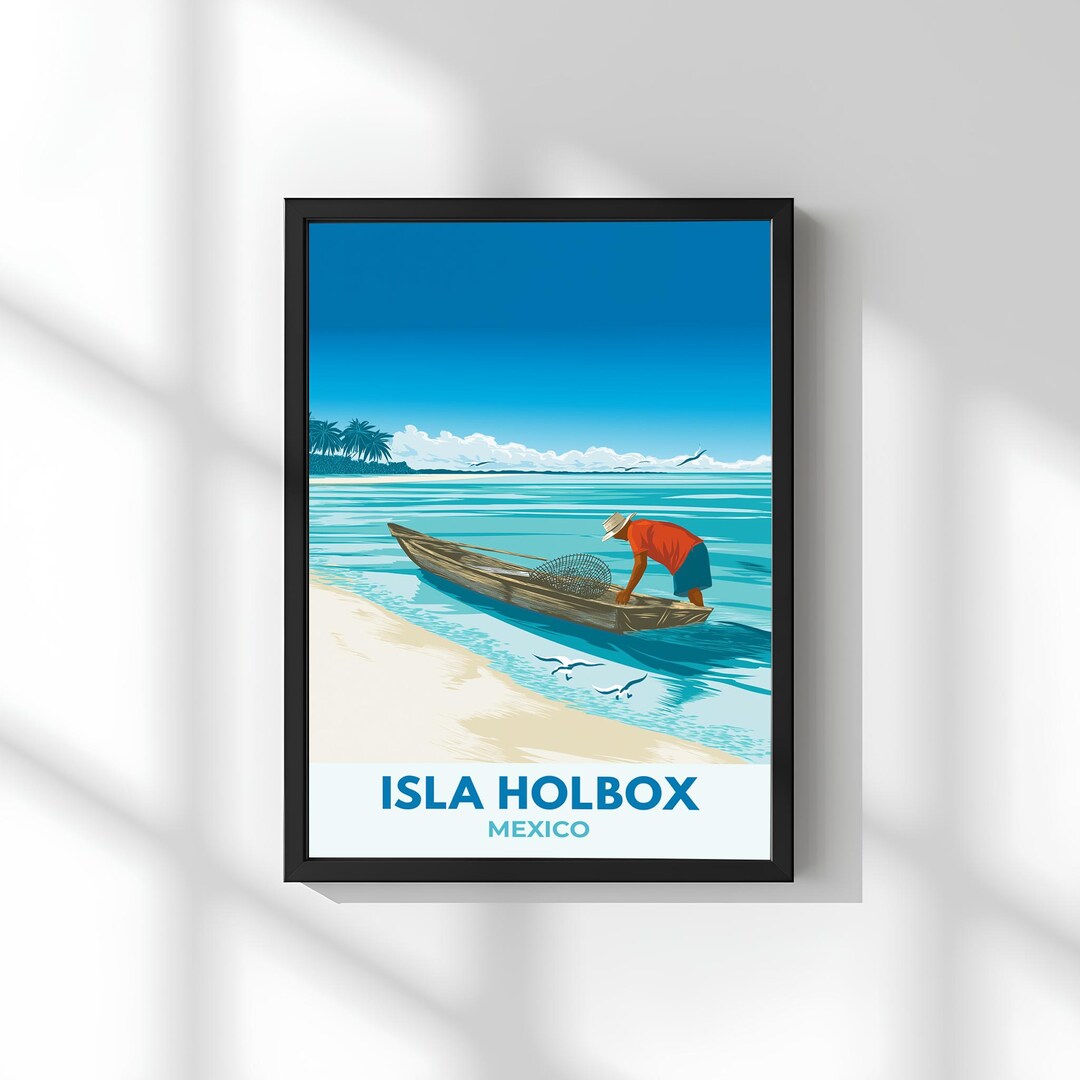 Isla Holbox Poster Mexico Poster Isla Holbox Wall Art Holbox Travel ...