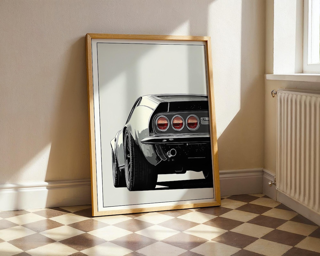 Classic Muscle Car Printable Wall Art Vintage Car Poster Retro Garage ...