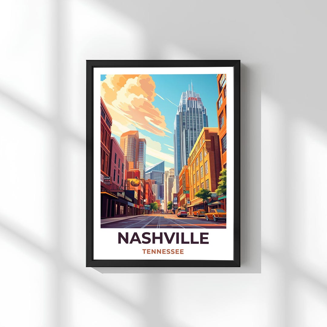 Nashville Tennessee Poster, Nashville Tennessee Wall Art Print ...
