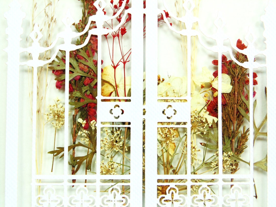 Pressed Flower Mini Garden Gate Wall Art One of a Kind Unique - Etsy