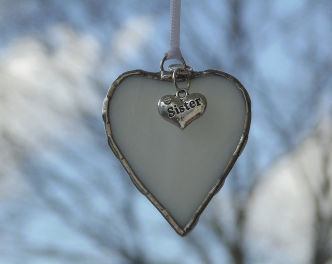 I Love My Sister, Stained Glass Small Heart Suncatcher, Birthday ...
