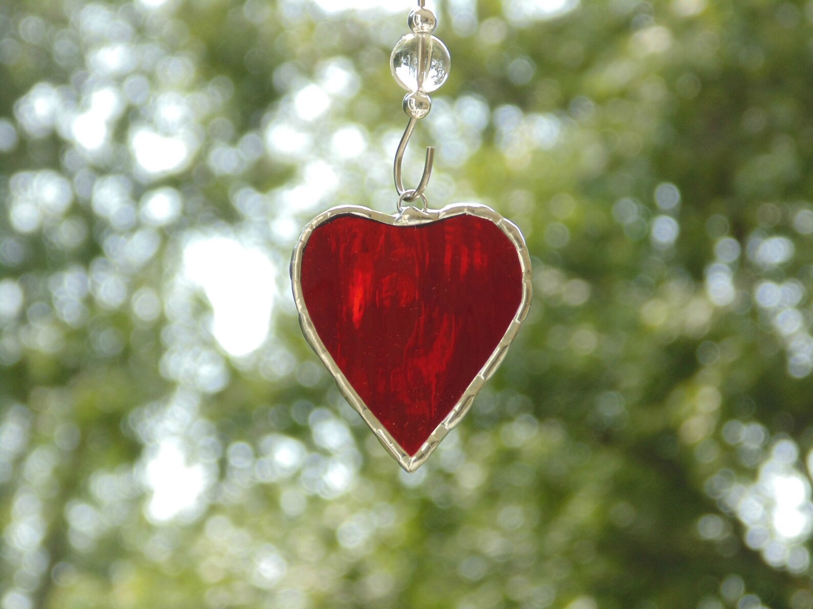Stained Glass Mini Red Heart Suncatcher Ornament Gift of Love - Etsy