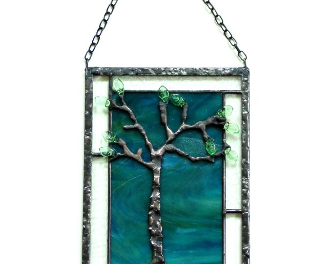 Tree Suncatcher Panel Stained Glass Summer Tree Home Decor - Etsy