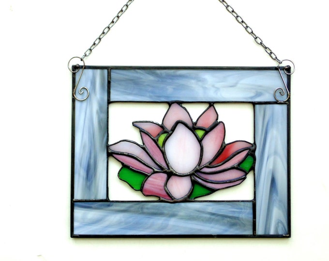 Stained Glass Lotus Panel Lotus Suncatcher Lotus Art Lotus - Etsy