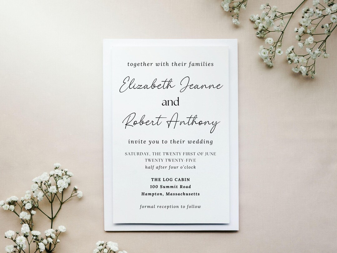 Wedding Invitation Template Suite, Editable Printable Invite Set ...