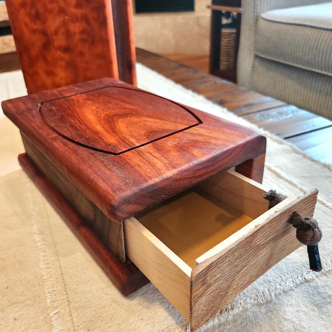 Rustic Keepsake Box,unique Wooden Book,walnut Maple Wooden Book ...
