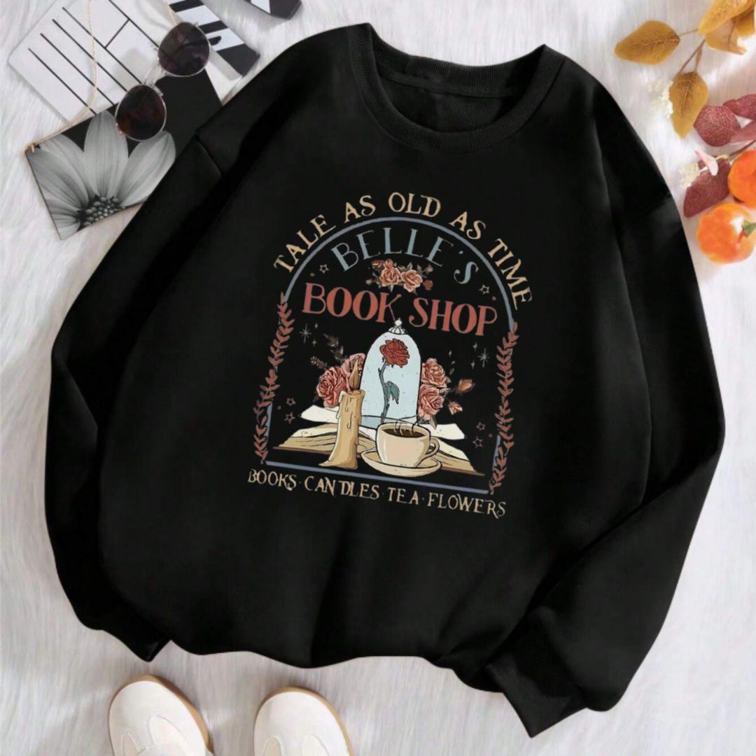Belle s Book Shop Sweatshirt, Beauty and the Beast, Book Lover Gift ...