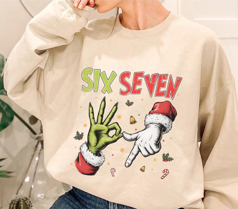 Six Seven Meme Christmas Sweatshirt – Funny Graphic Tee - Etsy