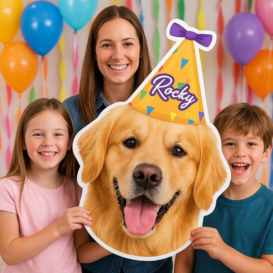 Custom Giant Cutout, Pet Big Head Sign, Birthday Party Hat Prop, Funny ...