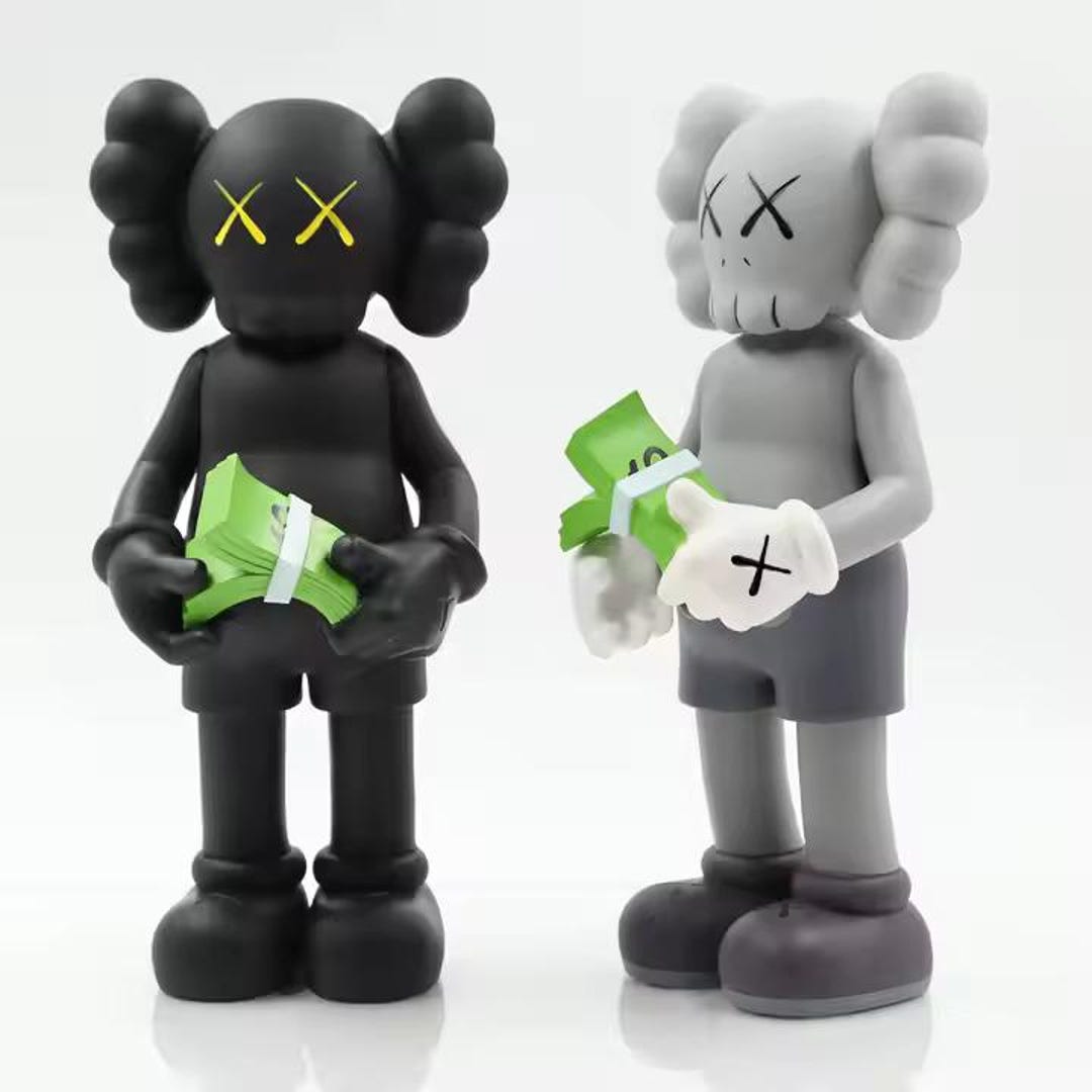 KAWS Cash Open Edition Vinyl Figure Holding Money Collectible Art Toy - Etsy