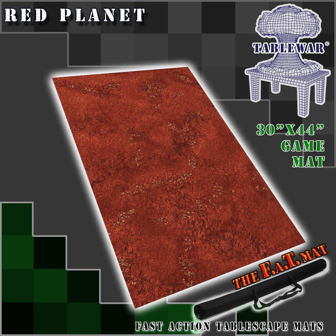30x44" Red Planet F.A.T. Mat Neoprene Battle Gaming Mat - Etsy