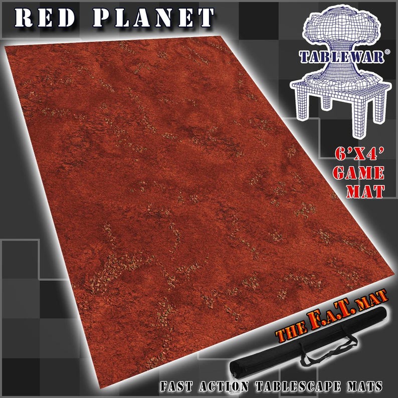 30x44" Red Planet F.A.T. Mat Neoprene Battle Gaming Mat - Etsy