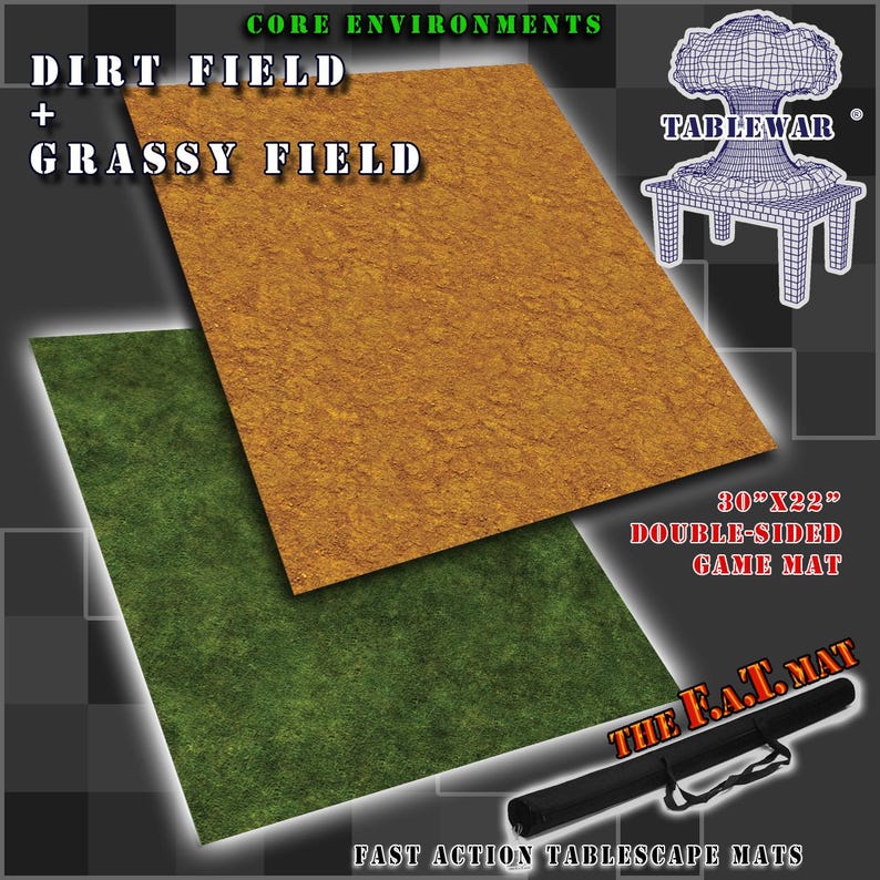 30x44" Grassy Field F.A.T. Mat Neoprene Battle Gaming Mat - Etsy