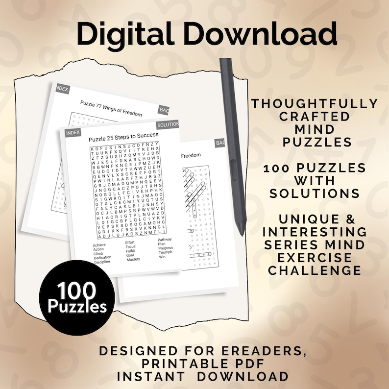 Kindle Scribe Word Search Puzzle Book Digital Template Instant Download ...